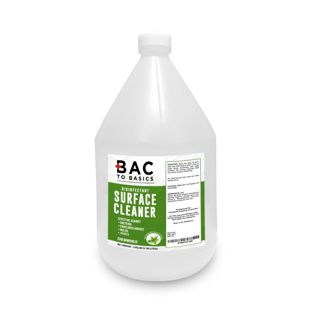 BAC to BASICS Disinfectant Surface Cleaner | 1 Gallon – Fragrance ...